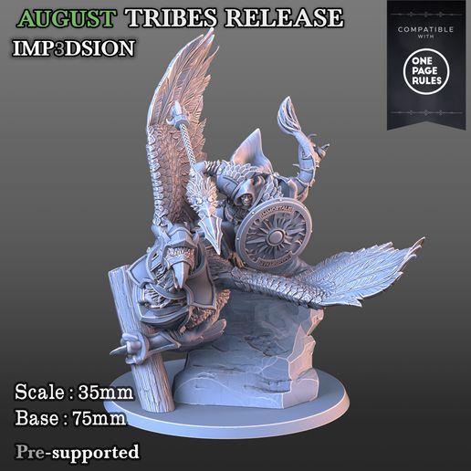 🪰 Gryphon rider 1・ STL File for 3D printing・Cults