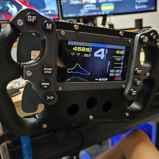 🛞 Formula 1 Style DIY Steering Wheel – With Display, 4 Shift Pedals ...
