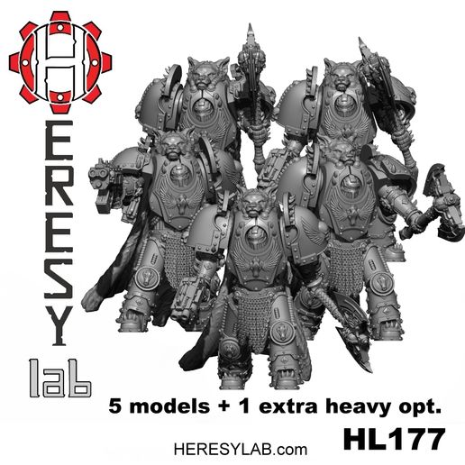 🐺 HL133-137 Wolf Guard Terminator Squad 5 models・ STL File for ・Cults
