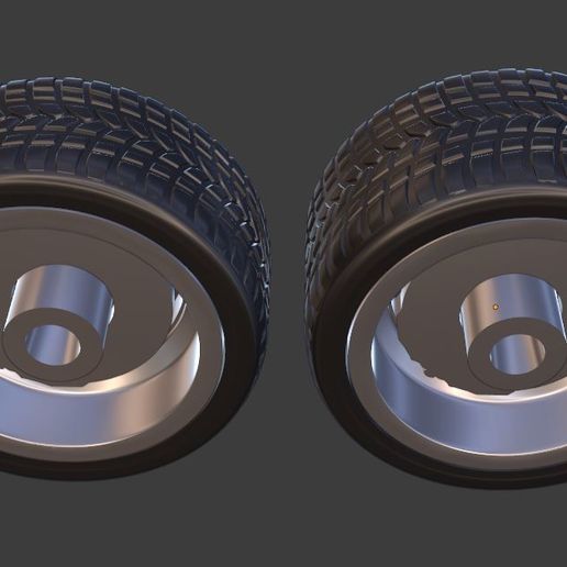 🛞 TMB Style wheel - Front and rear with tires for diecast and RC・ STL ...