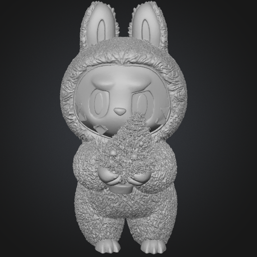 🎄 Labubu Christmas Edition with Tree・ STL File for 3D printing・Cults