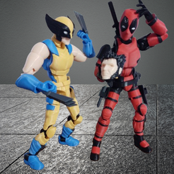 👾 ARTICULATED FIGURE WOLVERINE DUMMY13 BY 3DNUEVO DUMMY 13・3D Print・Cults