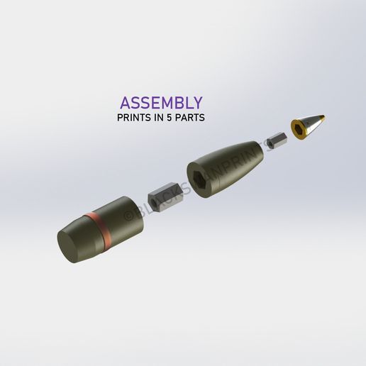 🐚 US 105mm M101A1 Howitzer M1 HE Shell・ 3D File for 3D printing・Cults