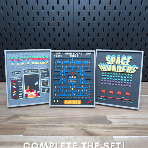 🛰 Space Invaders Frame (No Support, No AMS, No Glue)・Free 3D File for ...