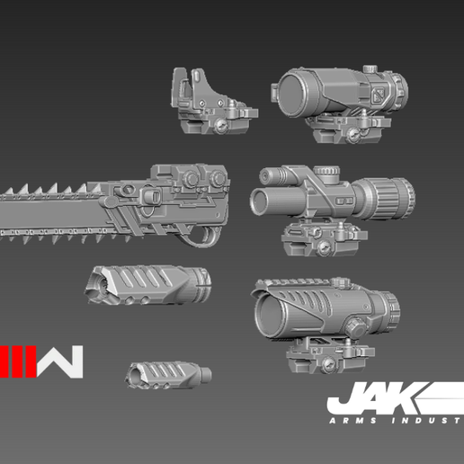 🤙 call of duty modern warfare 3 jak Attachments PACK 7・ OBJ File for 3D ...