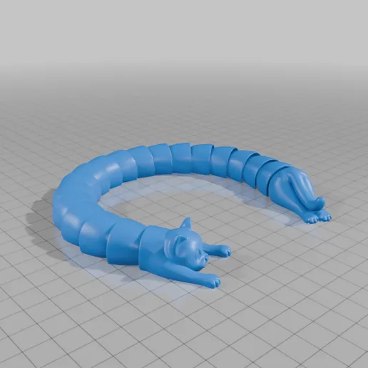 Fichier STL Flexible Cat Centipede - Articulated Print-in-Place 🐱 ・Plan ...