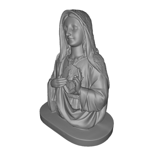 💜 Sacred Heart of Mary Bust – 3D Printable STL Model・ STL File for 3D ...