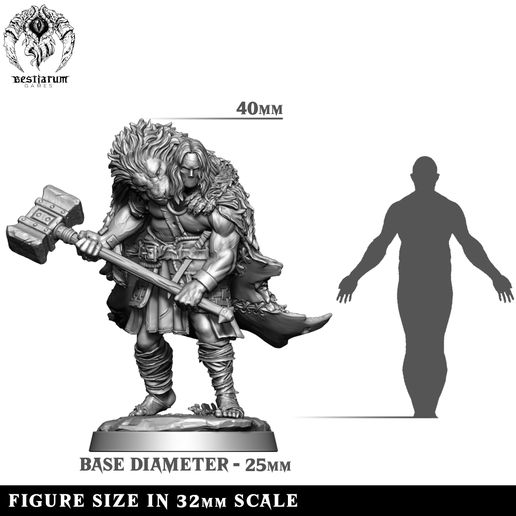 🏹 The Masked Barbarian・ 3D File for 3D printing・Cults