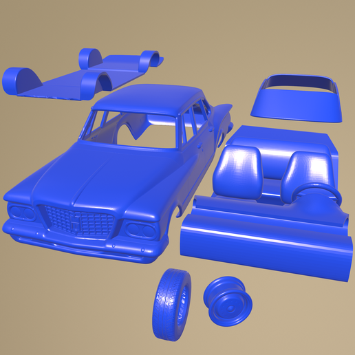 STL file Plymouth Valiant sedan 1960 Printable Car In Separate Parts 🚗 ...