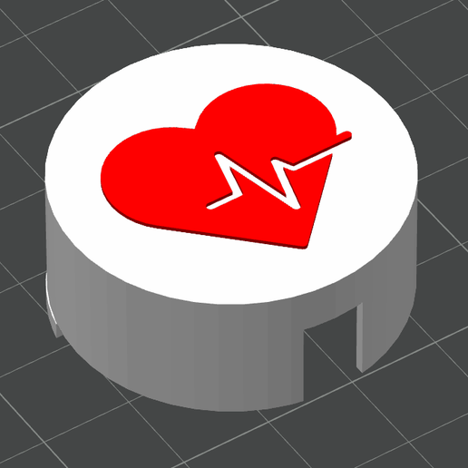 📛 Badge Reel- Heart beat・Free 3MF File for 3D printing・Cults