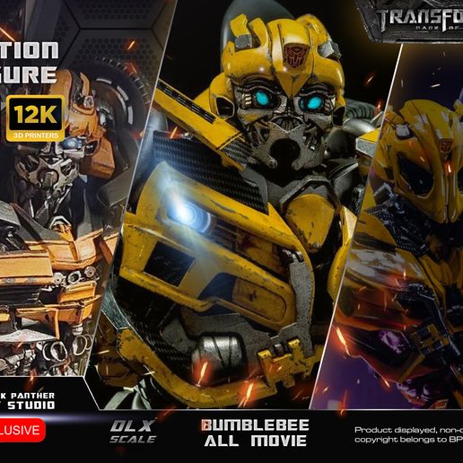 🤖 Transformers - Bumblebee 3 versions - Action Fig 3D print・ 3D File for 3D printing・Cults