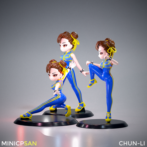 3D file [3in1] Mini Chun Li Alpha Outfit Bundle - Street Fighter Game ...