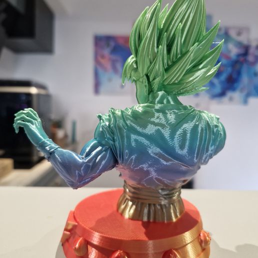 👤 Goku Super Sayan Teleportation Bust Dragon Ball Z・ STL File for 3D ...