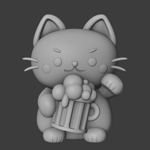 🇨🇳 China cat figure・ STL File for 3D printing・Cults