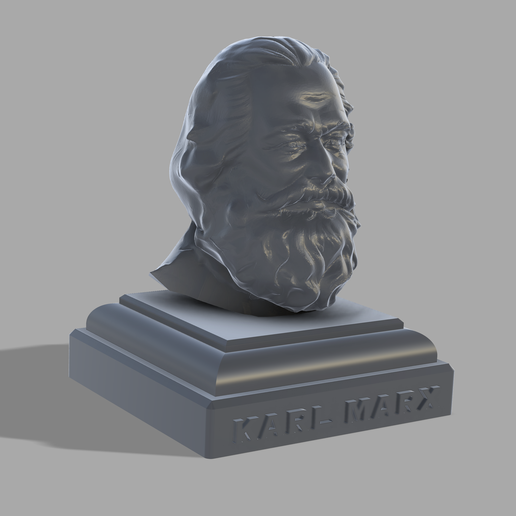3MF file KARL MARX 3D BUST 👤 ・3D printer model to download・Cults