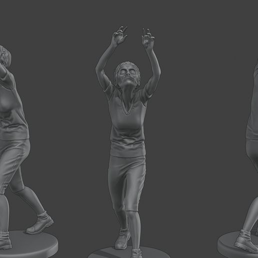 ♀️ Casual Female Zombie CZ4 0002・ 3D File for ・Cults
