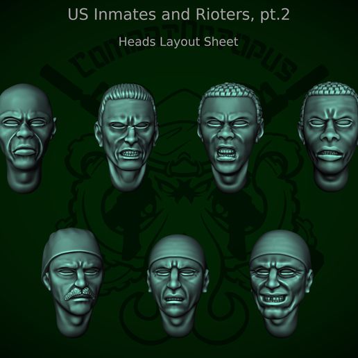 3D file Patreon pack 40 - December 2024 - US Inmates and rioters pt2 ♟ ...