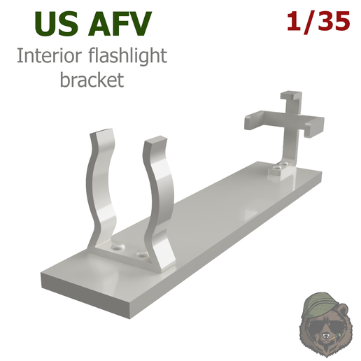 Free STL file US AFV interior flashlight bracket 🔦 ・3D print object to ...