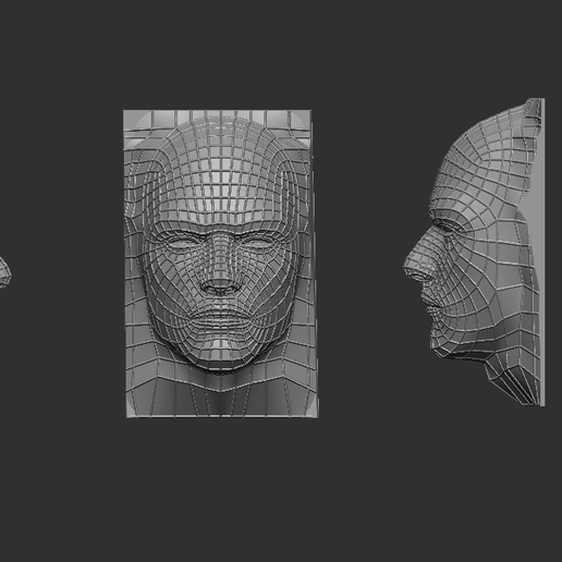 wireframe face 3d