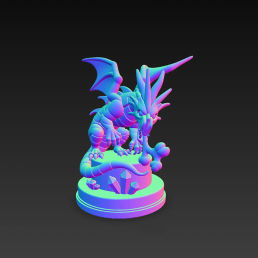 🐉 Red dragon final fantasy・Archivo STL para Impresión 3D・Cults