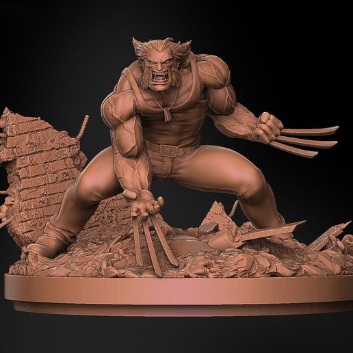 🪢 Wolverine & Punisher Diorama Chibi - 3D STL Marvel Figure・ 3D File ...