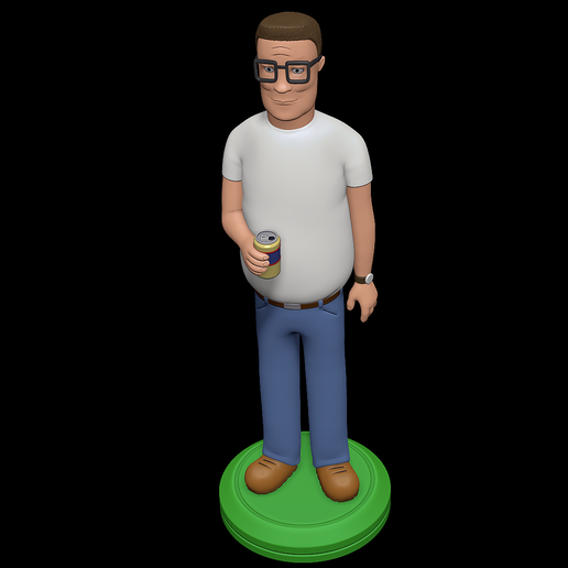 3D file Hank Hill - King of the Hill 🤴 ・3D print design to download・Cults