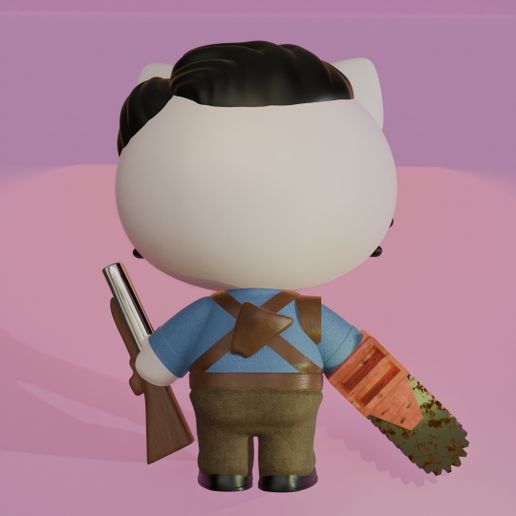 👋 HELLO KITTY ASH WILLIAMS - EVIL DEAD・ 3D File for 3D printing・Cults