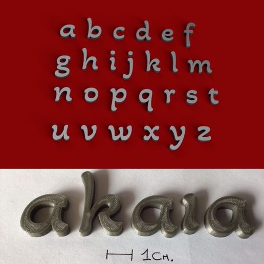 3d lower case letters