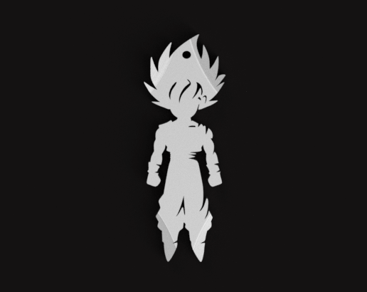 STL file GOKU KEYCHAIN 2D 🗝️ ・3D print model to download・Cults