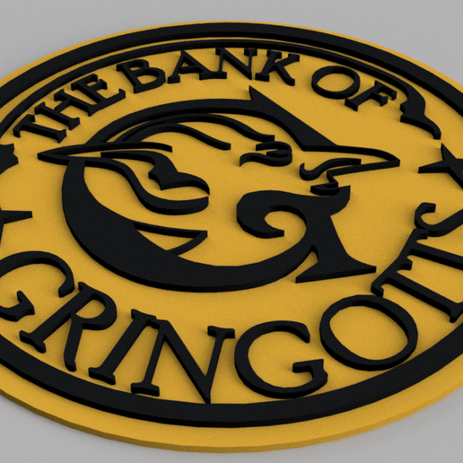 🏦 Harry potter The bank of gringotts logo Picture Wall・Free STL File ...