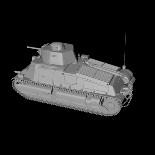 🪖 French "Somua" S35 tank 3D model material・ OBJ File for 3D printing・Cults