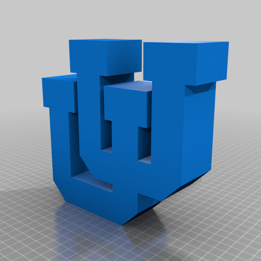 👽 Utah Utes CLASSIC U Logo Statue・Free STL File for ・Cults