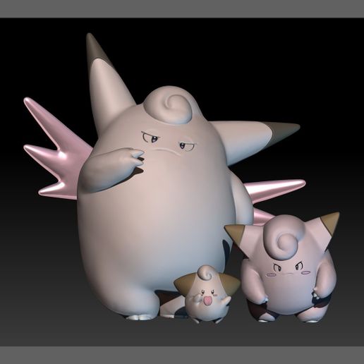 🐉 Pokemon Cleffa Clefairy Clefable・ STL File for 3D printing・Cults