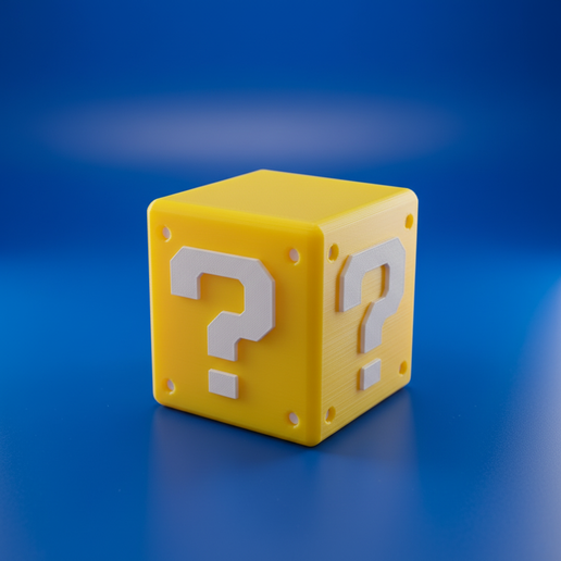 📞 Cubic Phone Holder -Mario Box-・Archivo STL para Impresión 3D・Cults