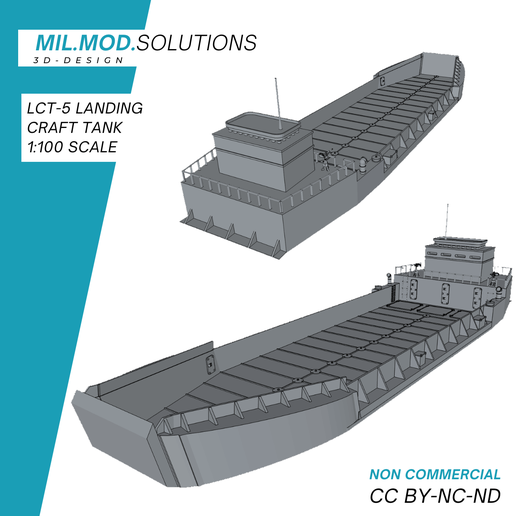 🛬 LCT-5 Landing Craft Tank Day WW2・ STL File for 3D printing・Cults