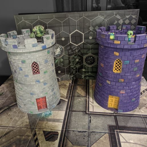 3D printable Wargaming Castle Tower Terrain • made with Creality Ender ...