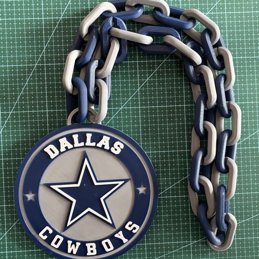 🏈 DALLAS COWBOYS NFL MEDALLION CHAIN・ STL File for 3D printing・Cults