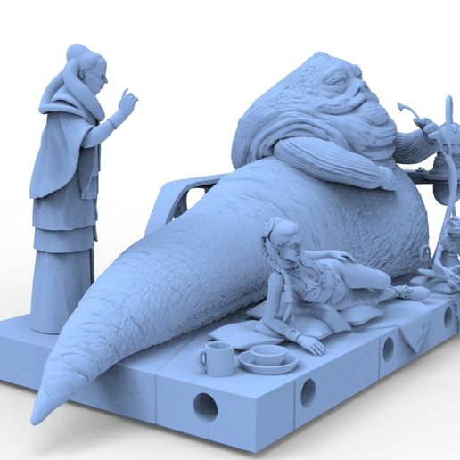 STL file Jabba Diorama for 3d printing ♀️ ・Template to download and 3D ...