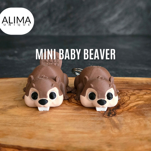 👶 mini baby beaver・ 3D File for 3D printing・Cults