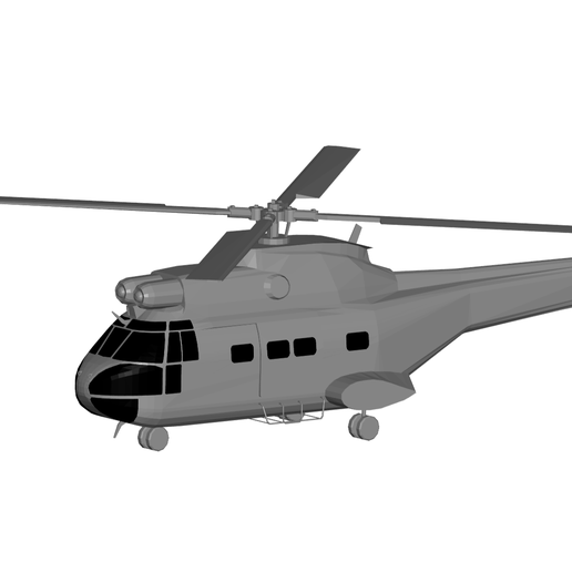 🛩️ Sud-Aviation SA330 Puma・Archivo OBJ para Impresión 3D・Cults