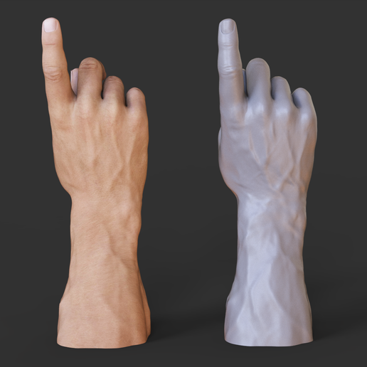 ♂️ Pose de mano masculina - Gesto - 30・Archivo 3D para Impresión 3D・Cults