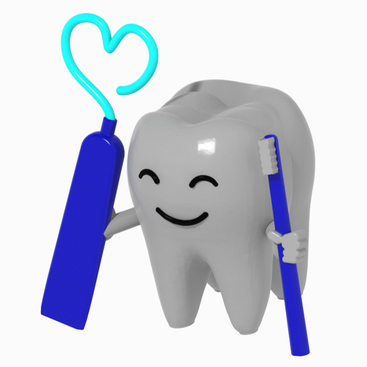🦷 Tooth Buddy – Smile & Brush STL Model for 3D Printing・ STL File for ...