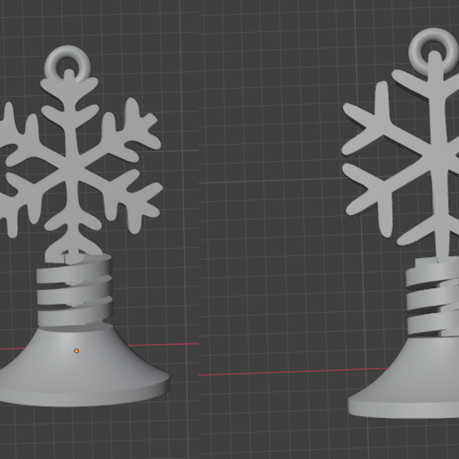 STL file Snowflake Bobble head with spring for christmas, winter ️ ・3D ...