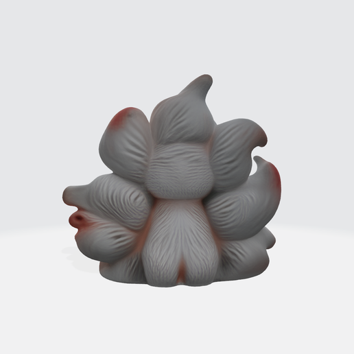 🦊 Kitsune 9 tails miniature・ STL File for 3D printing・Cults