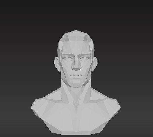 ♂️ Low Poly Male Bust・Free STL File for 3D printing・Cults
