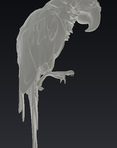 🦜 Parrot in resting position・ STL File for 3D printing・Cults