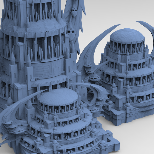 💀 Wizard Skeleton Tower Scull Dome collection 1・ OBJ File for ・Cults