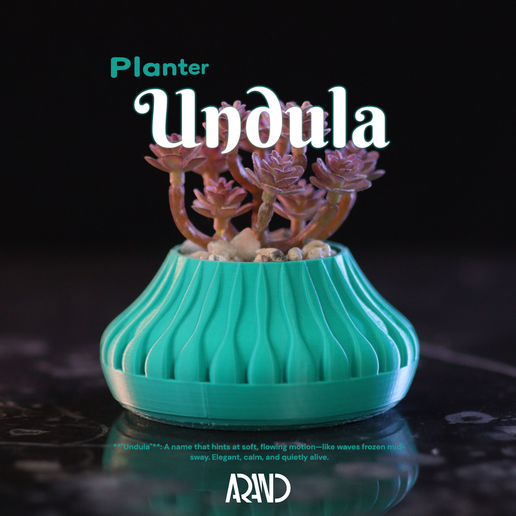 🪴 Undula - Planter・ STL File for 3D printing・Cults