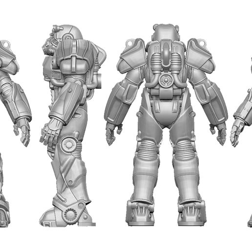 🚉 Fallout T60 Power Armor + Armor Station・ STL File for 3D printing・Cults