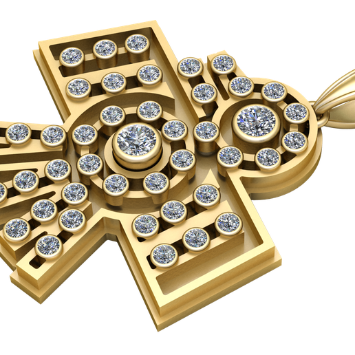 💎 Diamond Geometric Cross Pendant 3d printable model・ STL File for 3D ...
